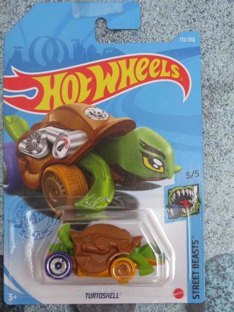 Hot Wheels Turtoshell Brown and Green Turtle Street Beast - Etsy UK