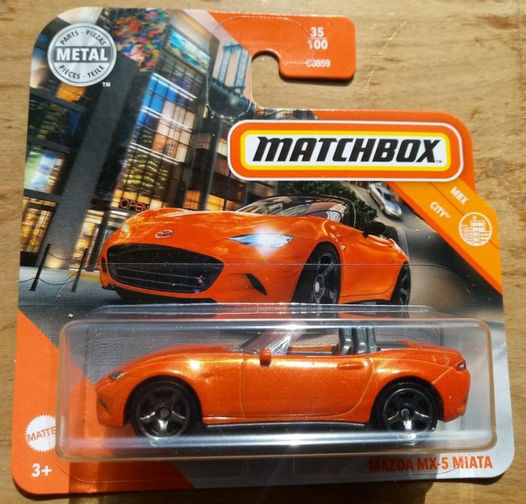 Matchbox Mazda MX-5 Miata Orange MBX City Birthday Gift Miniature Model ...