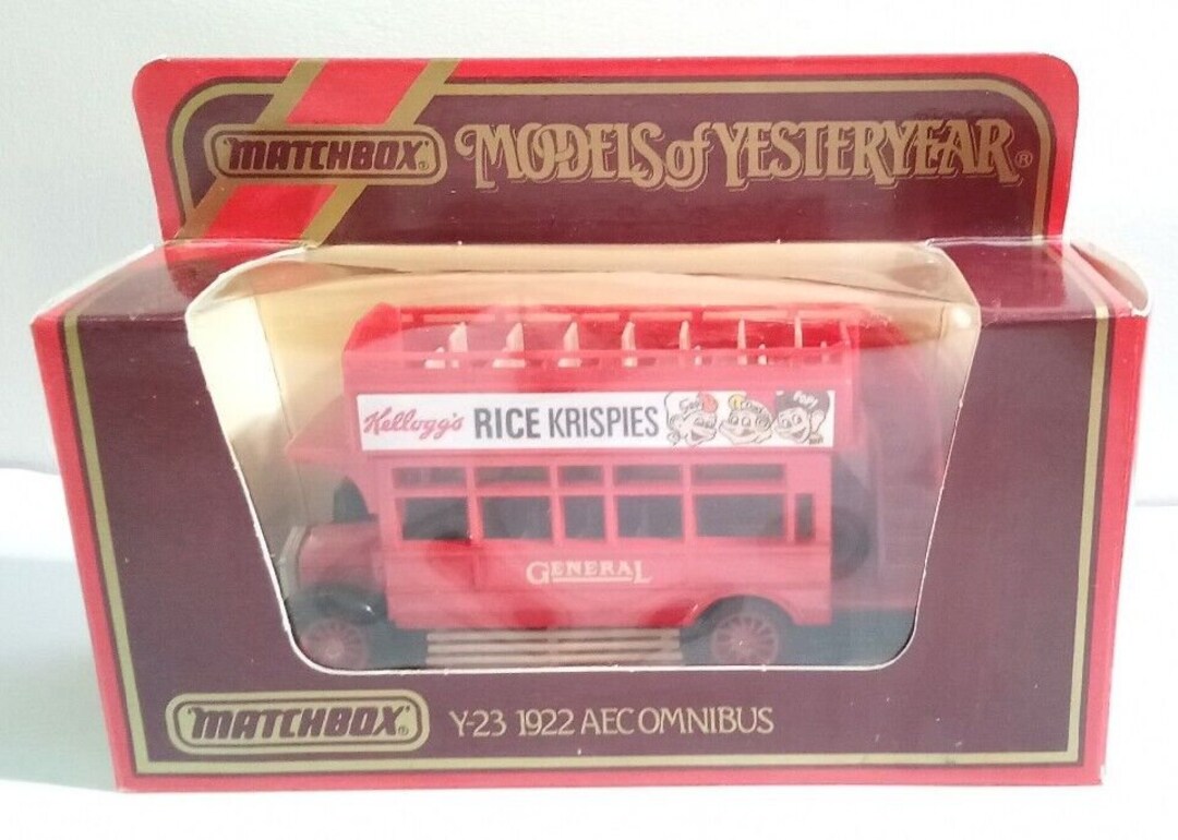 Matchbox Models of Yesteryear 1922 AEC Omnibus Kelloggs Rice Krispies Y ...