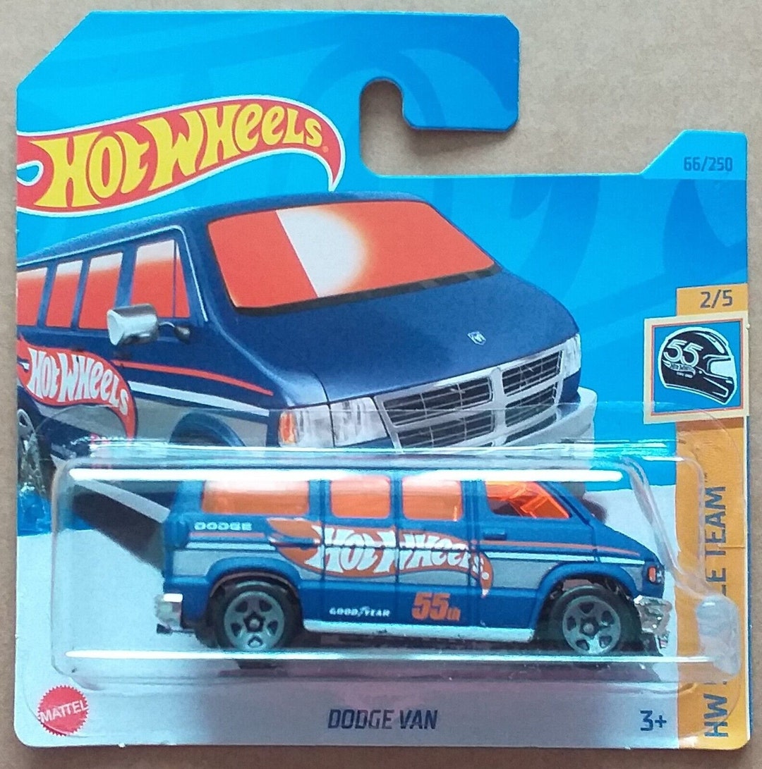Hot Wheels Dodge Van Blue HW Race Team Birthday Gift Miniature Model ...