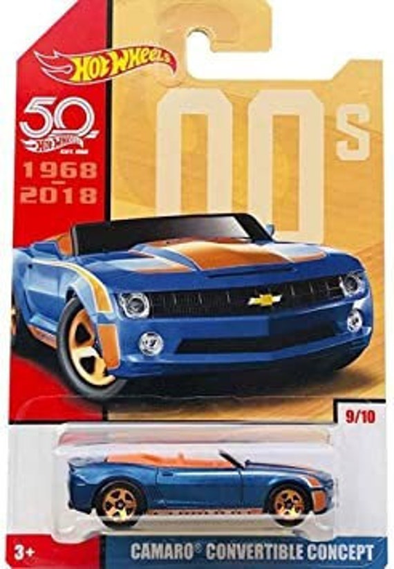 Hot Wheels Camaro Convertible Concept Blue 50th Anniversary | Etsy