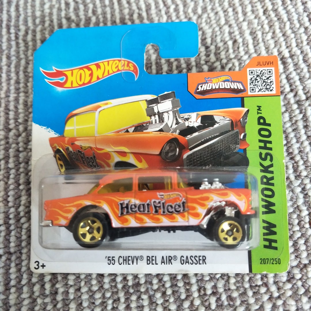 Hot Wheels '55 Chevy Bel Air Gasser Orange HW Workshop Perfect Birthday ...