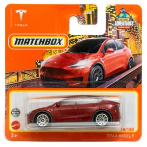 Matchbox Tesla Model Y Dark Red Electric Car Perfect Birthday - Etsy