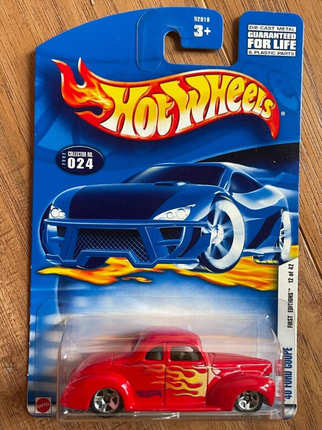 Hot Wheels ‘40 Ford Coupe Red With Flames 2002 First Editions Birthday ...