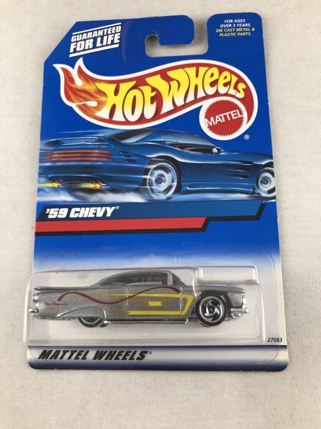 Hot Wheels 59 Chevy Impala Metalflake Silver 2000 Edition Perfect ...