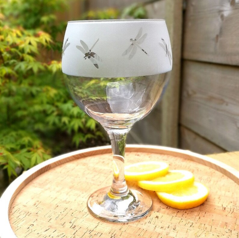 Gin Glass Dragonfly - Etsy