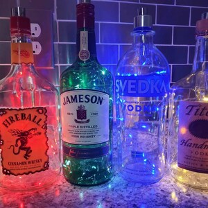 Large Push LED Liquor Bottle Lights Whiskey tequila Vodka - Etsy