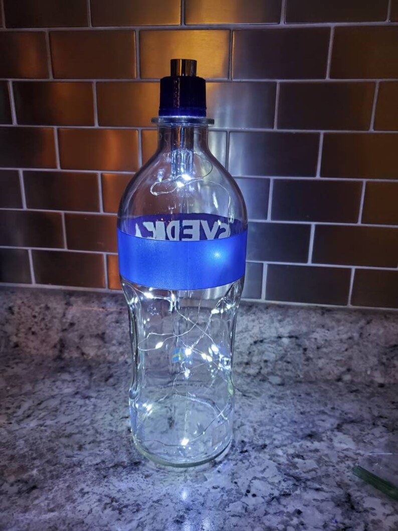 Svedka Vodka Recycled Liquor Bottle Push LED Light Man Cave | Etsy