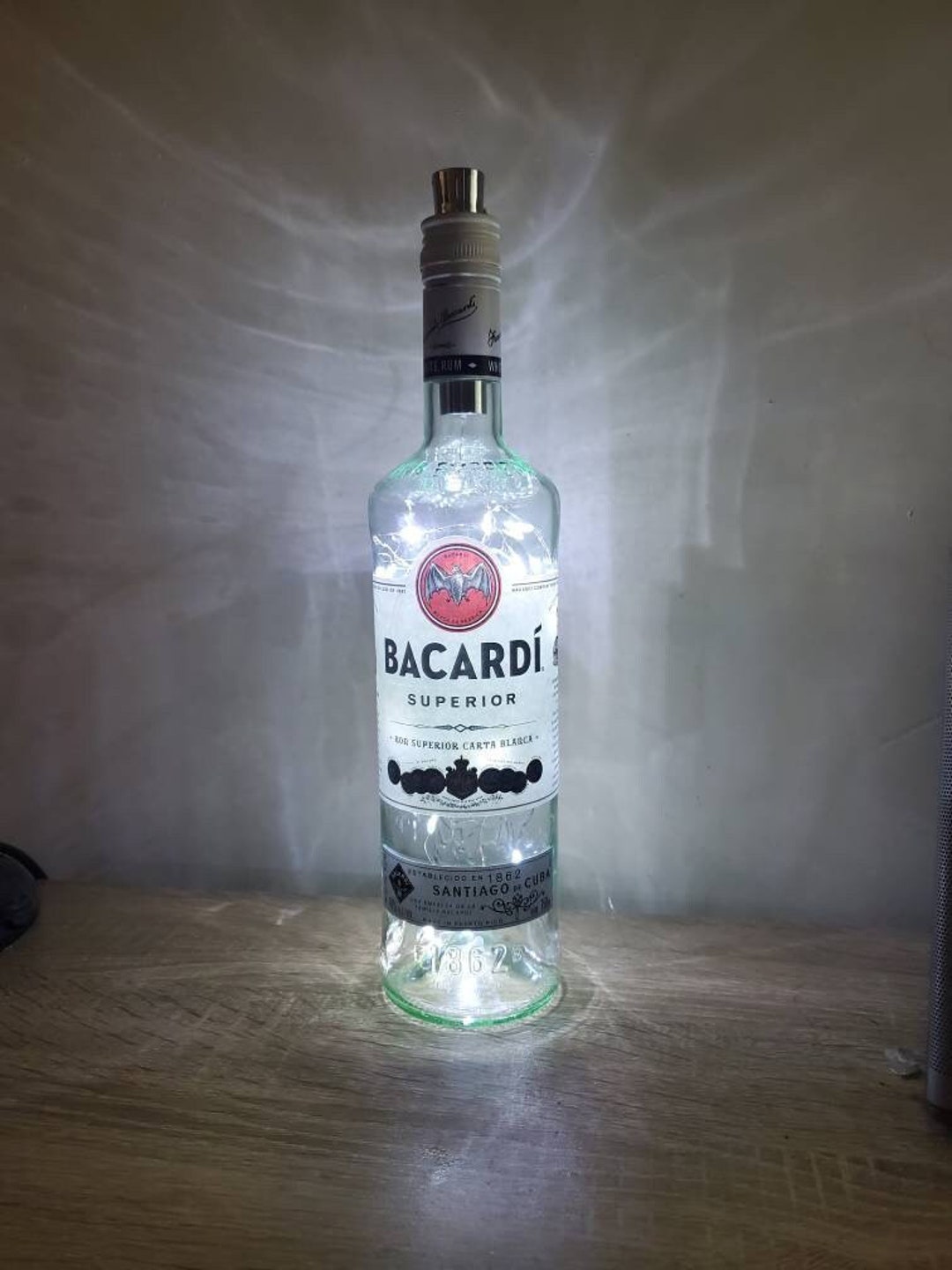Bacardi RUM Bottle Lamp Light 750ml Man Cave Light Bar - Etsy