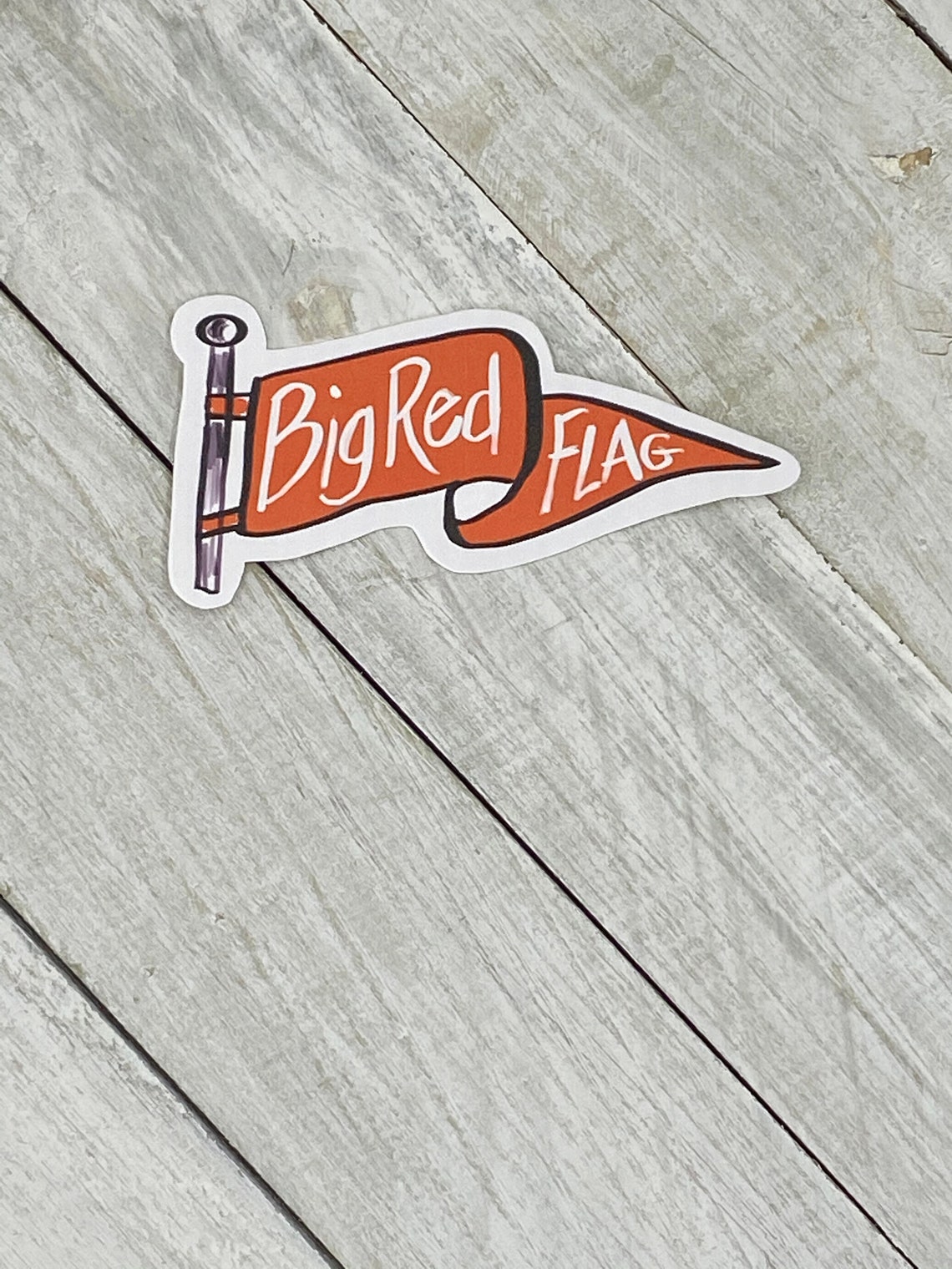 My favorite murder big red flag decal laptop decal true | Etsy