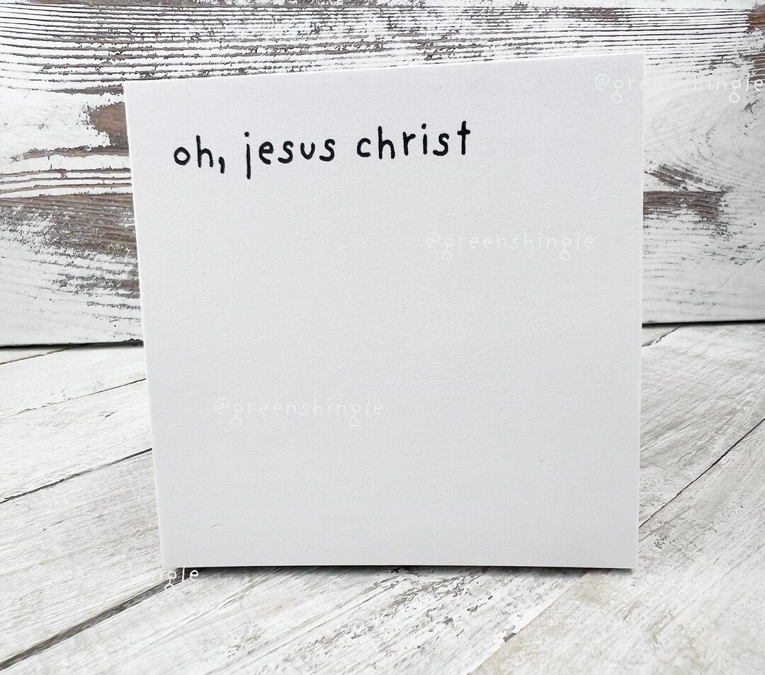Oh Jesus Christ Sticky Note: Funny Office Decor - Etsy