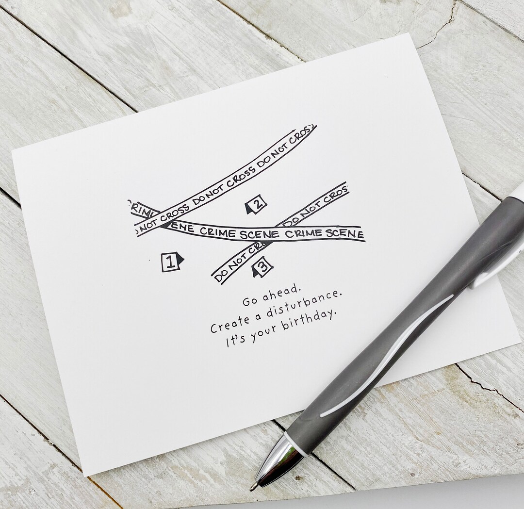 Create a Disturbance, Handmade Greeting Card, Friend Card, Birthday ...