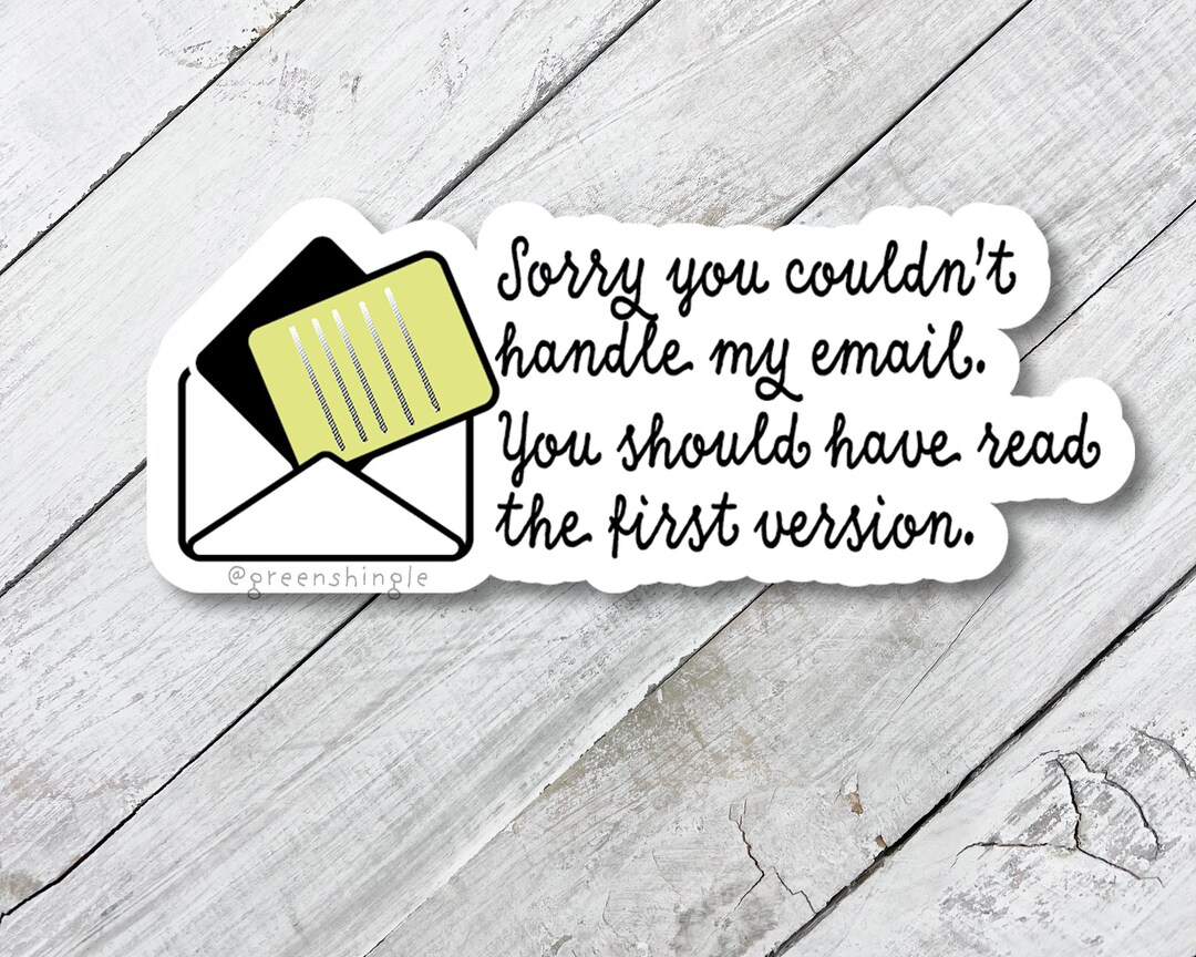 Email Humor Sticker, iPhone Decal, Coworker Gift, Sarcastic Decal ...