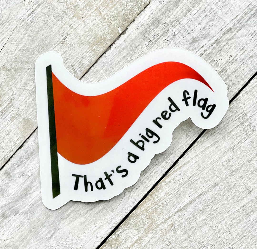 My Favorite Murder Big Red Flag Weatherproof Sticker - Etsy