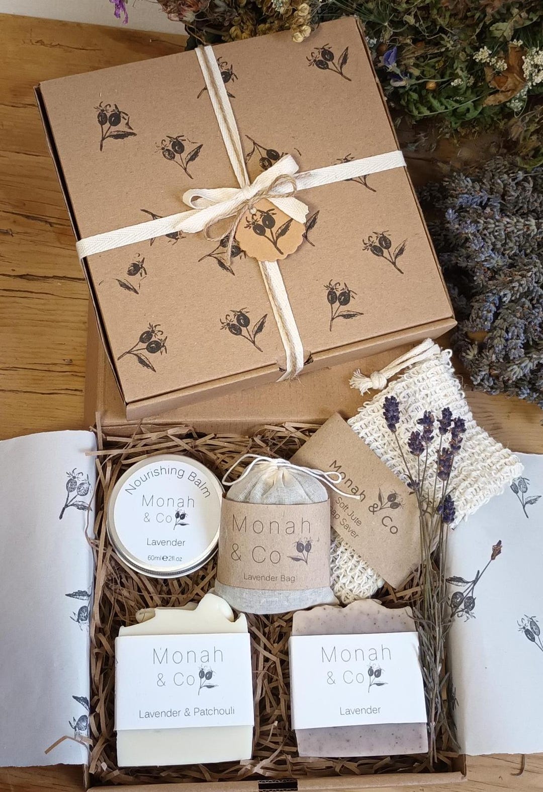 Lavender Scented Gift Box Handmade Cold Pressed Soap Natural Skincare ...