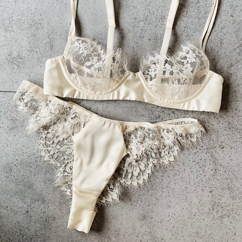 Floral Lace Lingerie - Etsy