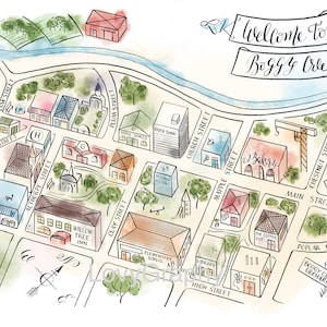 Digital Custom Map: Handwriting, Calligraphy, Watercolors - Etsy