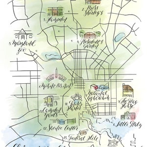 Digital Custom Map: Handwriting, Calligraphy, Watercolors - Etsy