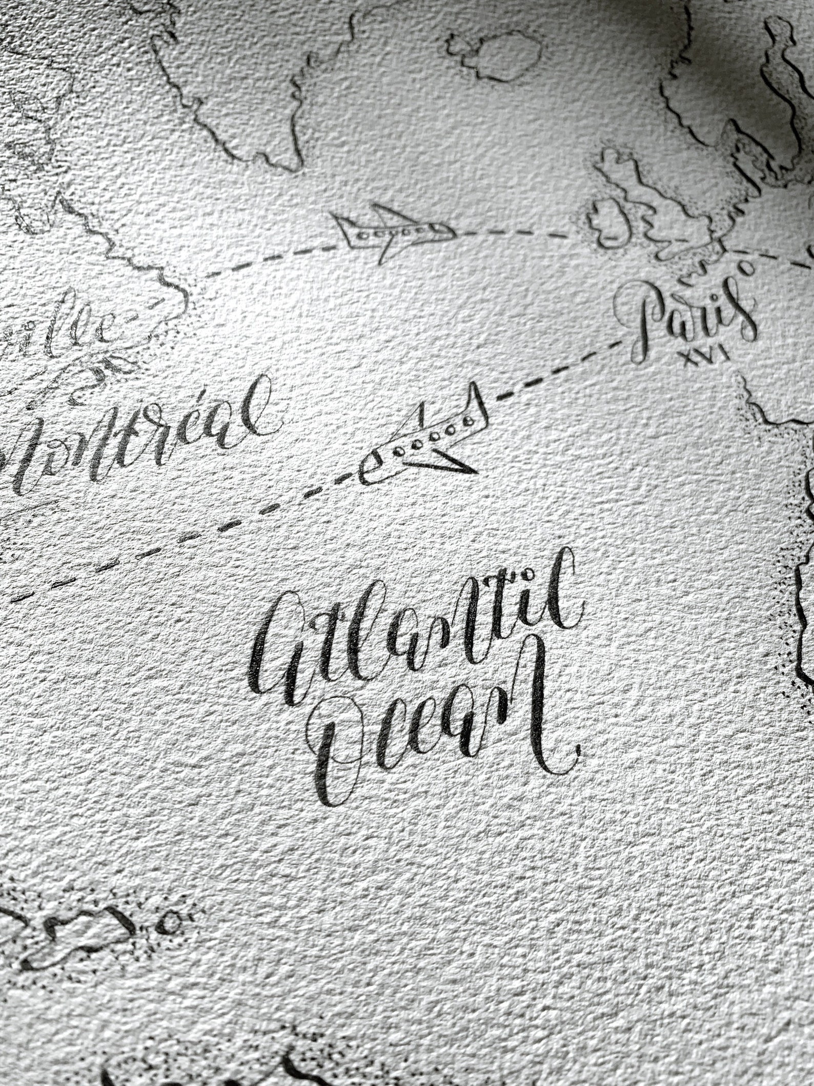 Custom Map of Your Favorite Place: Handwriting, Calligraphy - Etsy