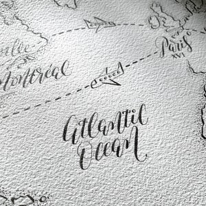 Custom Map of Your Favorite Place: Handwriting, Calligraphy - Etsy