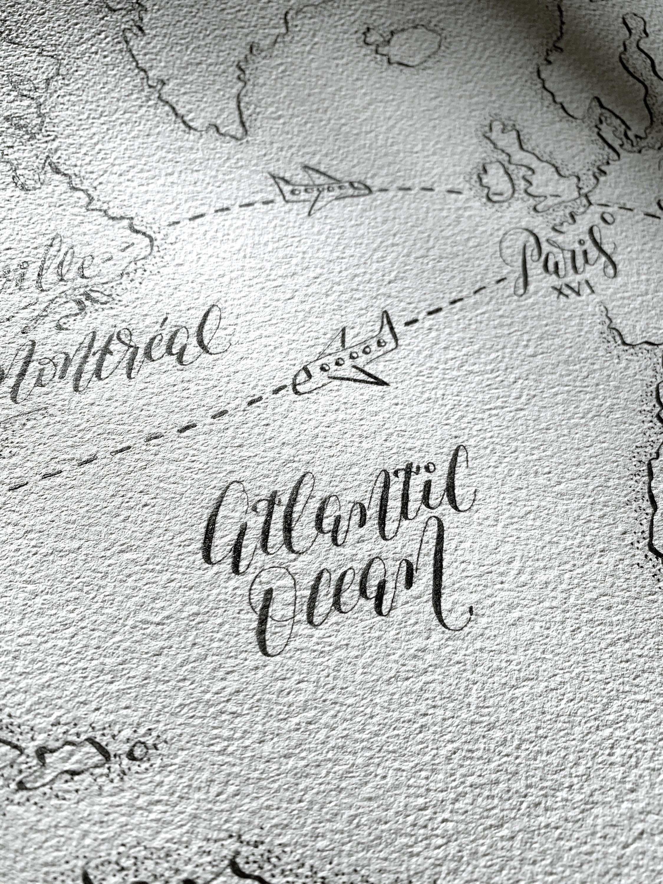 Custom Map of Your Favorite Place: Handwriting, Calligraphy - Etsy