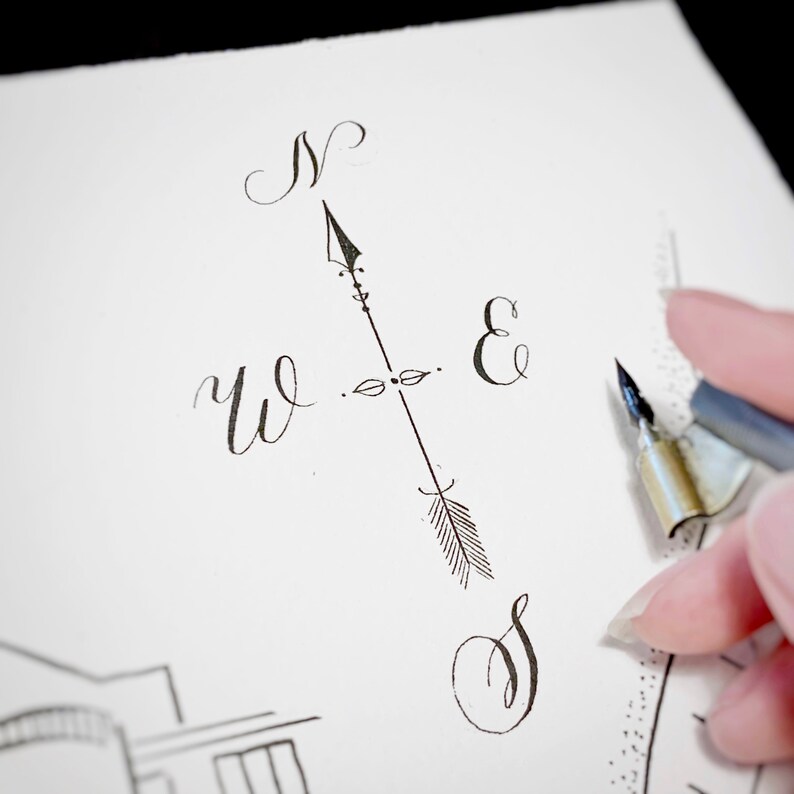 Custom Map of Your Favorite Place: Handwriting Calligraphy | Etsy