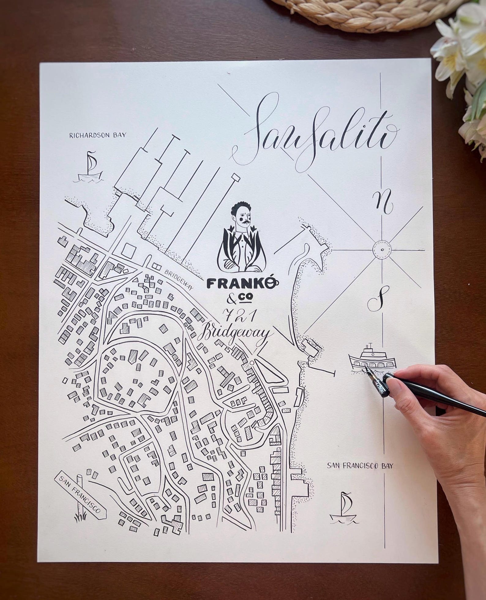 Custom Map of Your Favorite Place: Handwriting, Calligraphy - Etsy