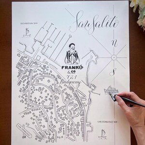 Custom Map of Your Favorite Place: Handwriting, Calligraphy - Etsy