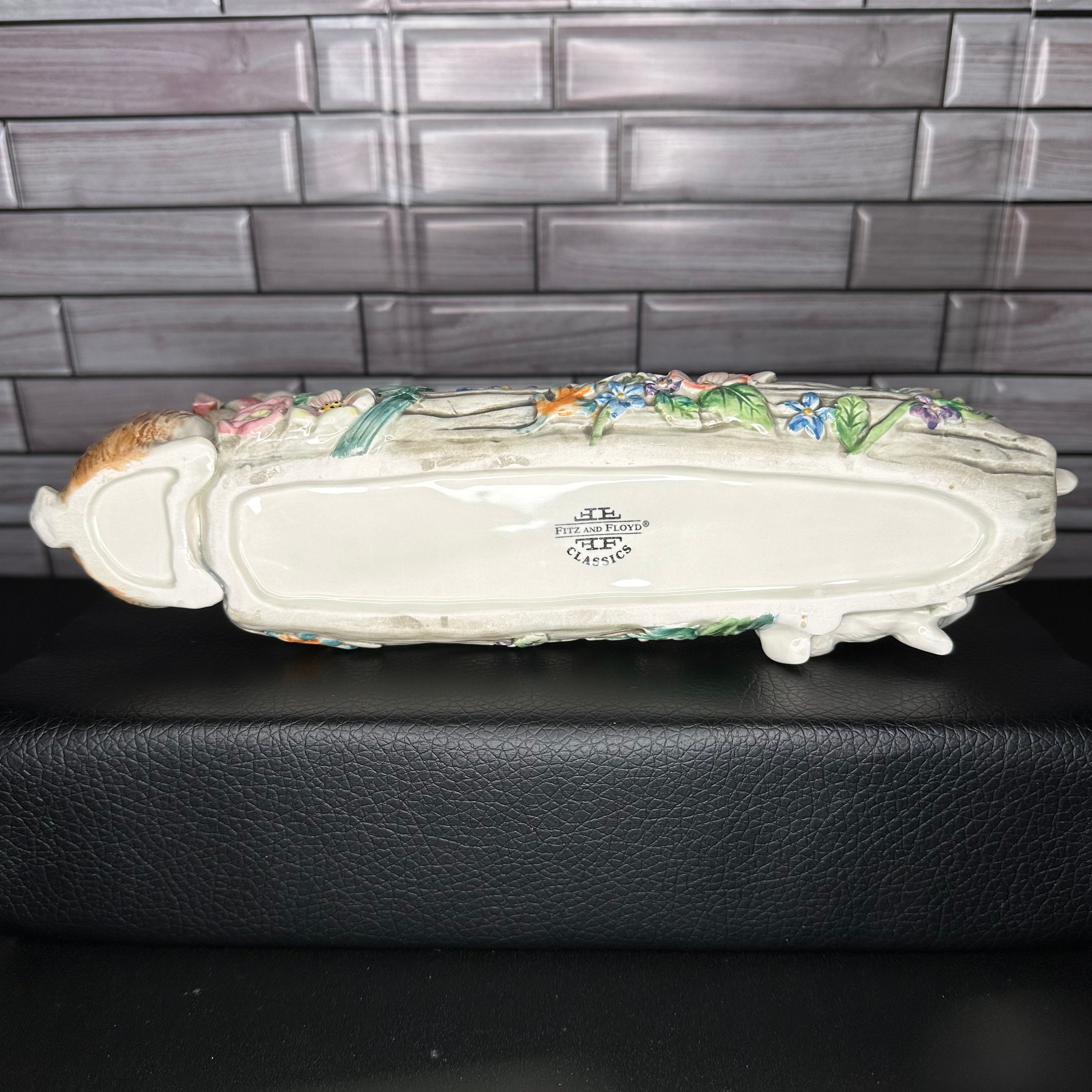Fitz & Floyd Woodland Spring Cracker Server Boat AS IS - Etsy