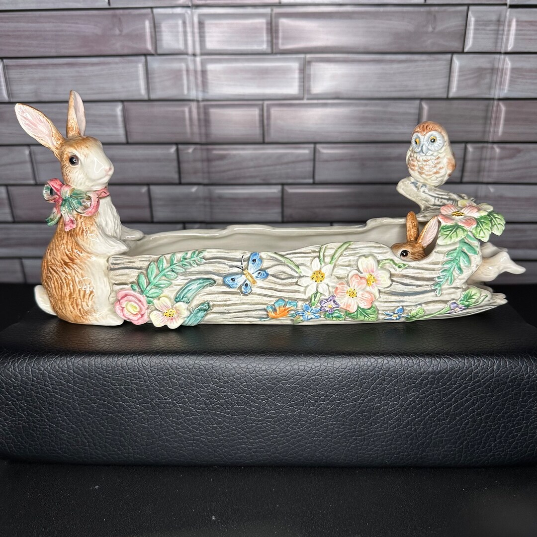 Fitz & Floyd Woodland Spring Cracker Server Boat AS IS - Etsy