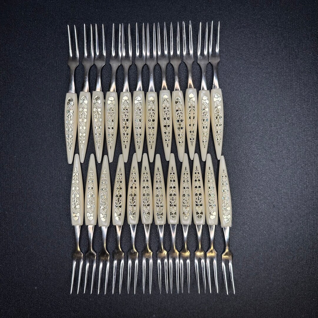 Vintage Little Fork 24 Piece Stainless Steel Japan Hors Doeuvre Forks ...