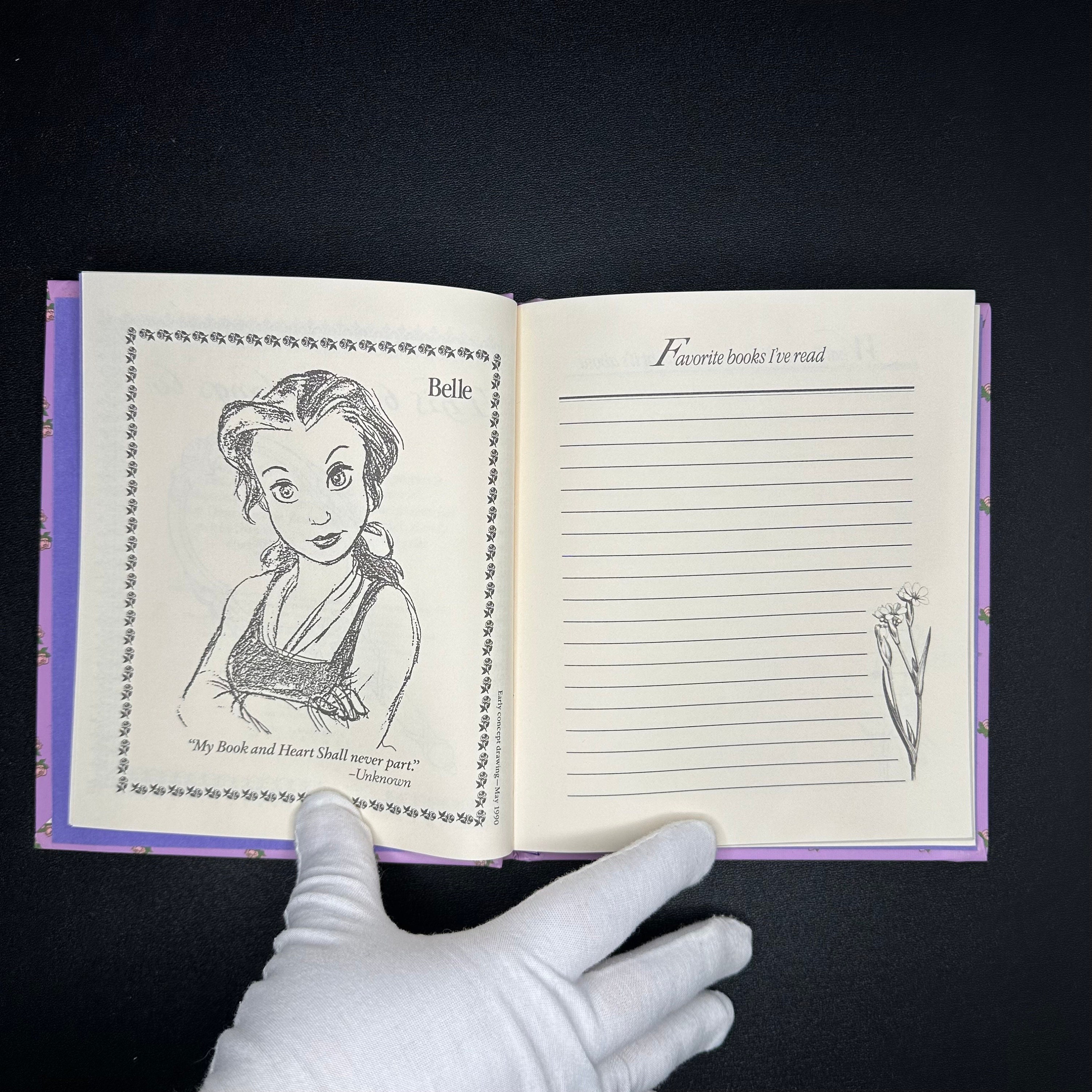 Vintage 1991 Disney's Beauty and the Beast Belle's Book of Books ...