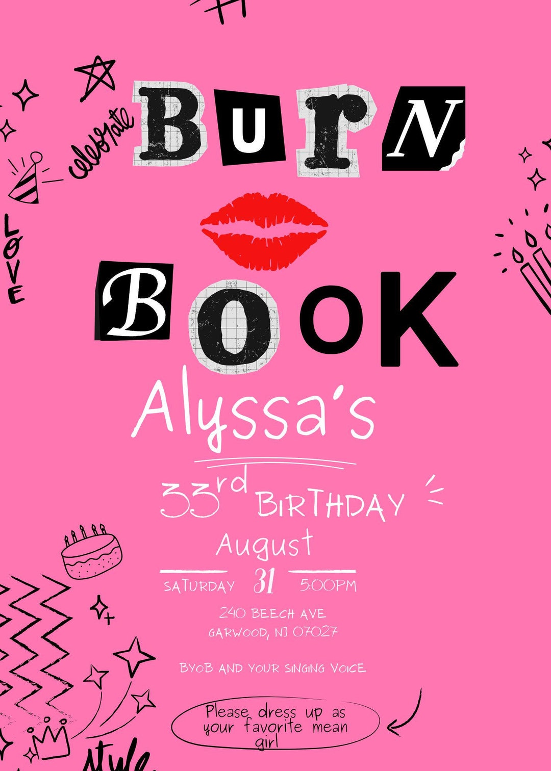 Mean Girls Theme Party Sign Bundle - Etsy