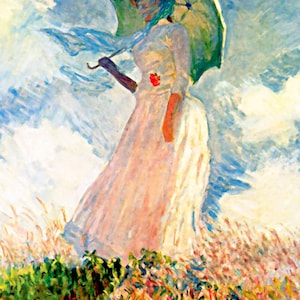 Claude Monet Woman With a Parasol Facing Left 1886 Digital Art Print ...