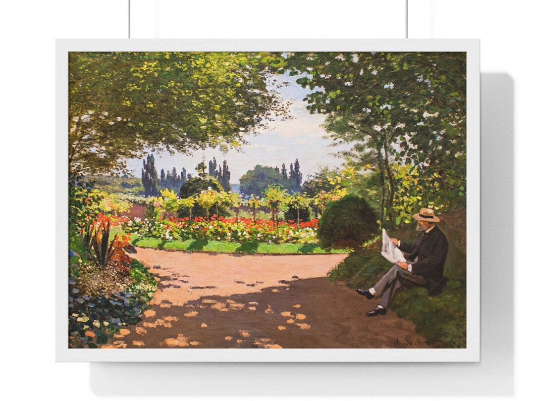Claude Monet Adolphe Monet in the Garden of Le Coteau at Sainte-adresse ...