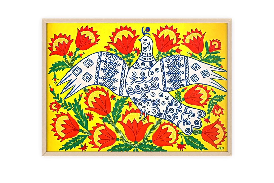 Maria Prymachenko Dove of Peace Antiwar Print Ukrainian - Etsy