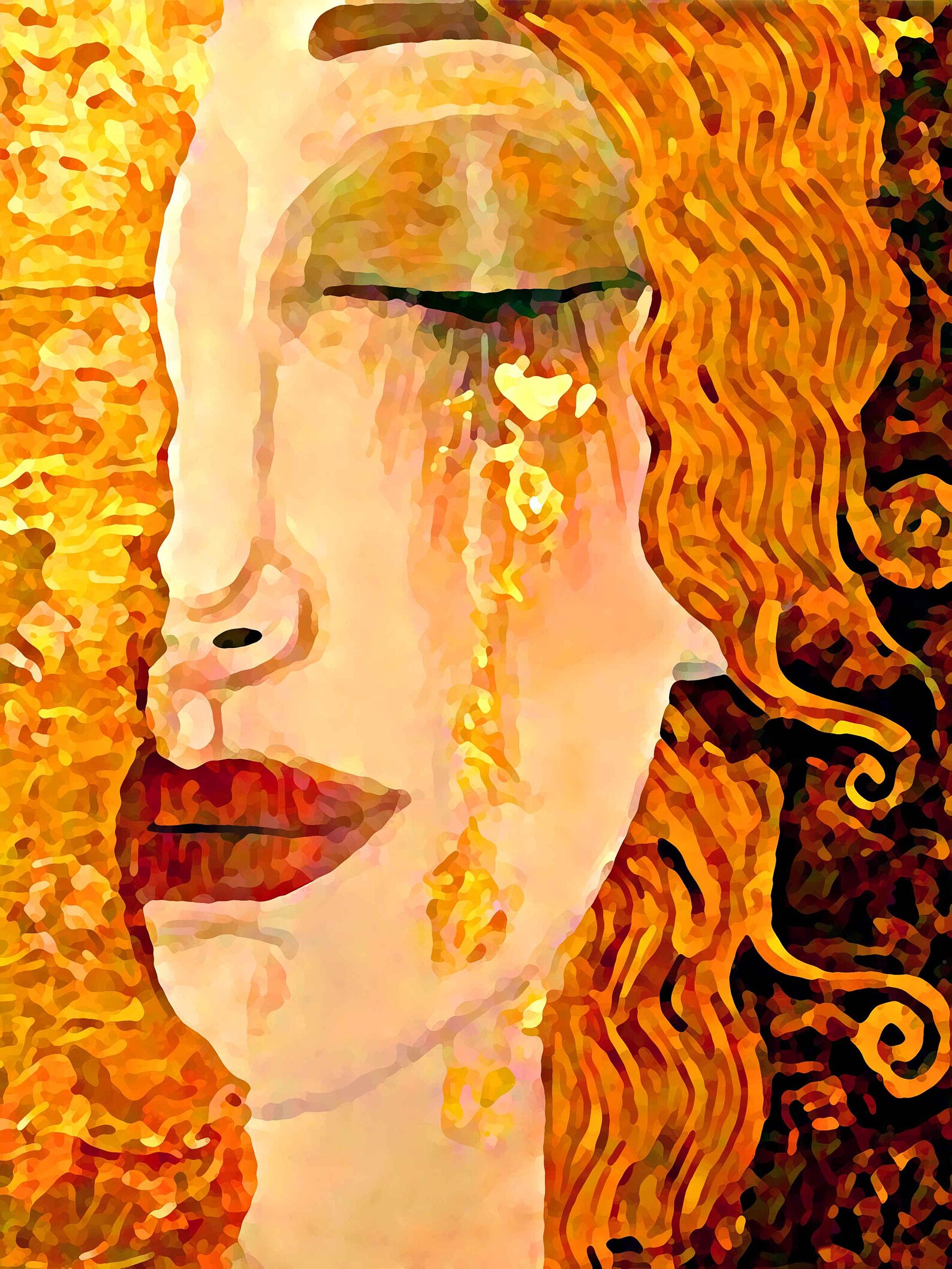 Golden Tears by Anne-marie Zilberman Art Print Freyas Tears - Etsy Canada