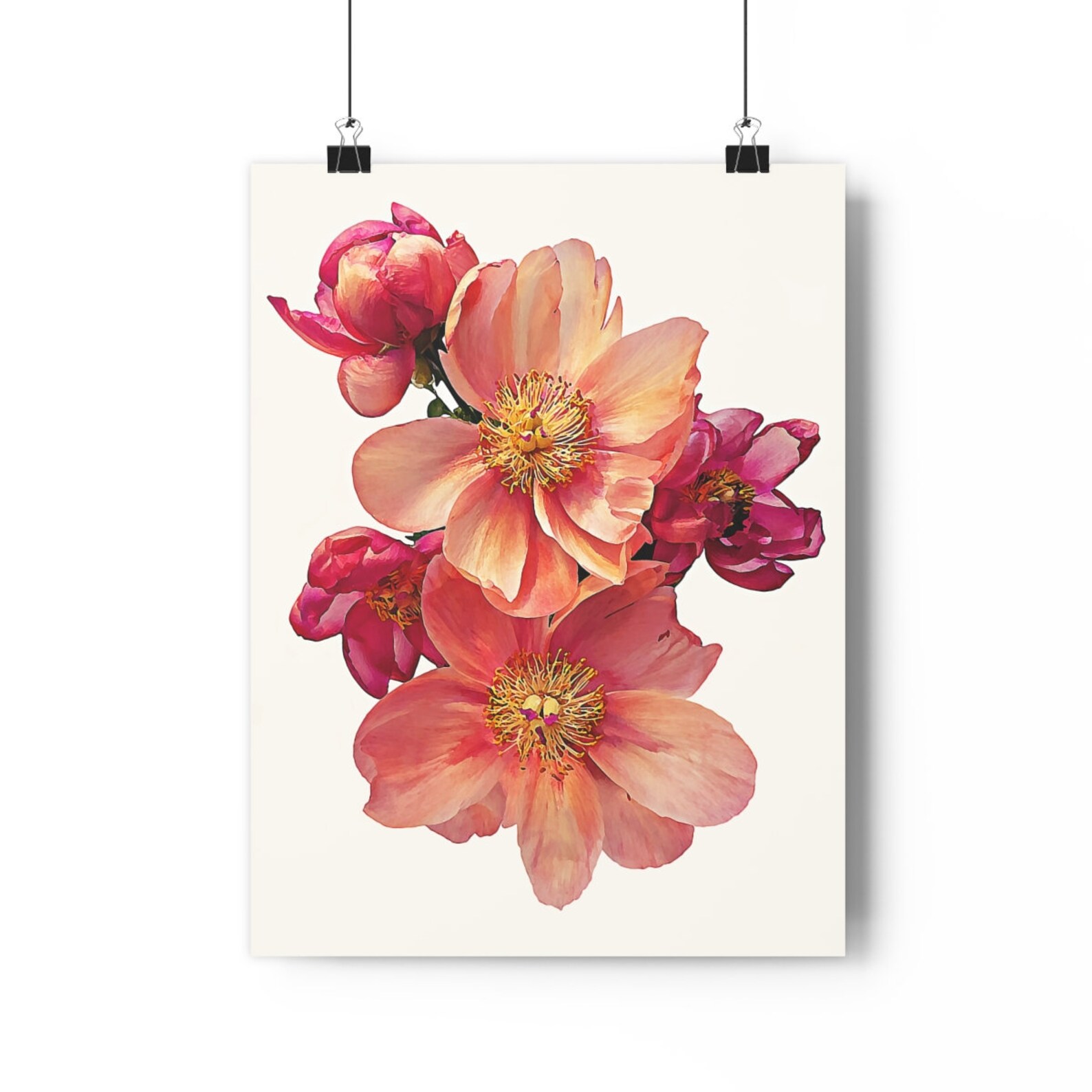Pink Floral Prints And Posters at Carl Moran blog
