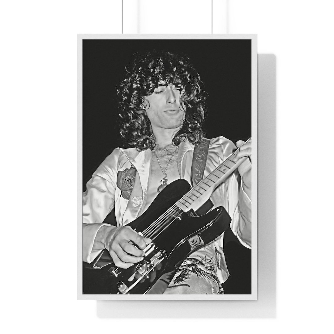 Jimmy Page on Stage, Led Zeppelin Performance, Jimmy Page Poster, Led ...