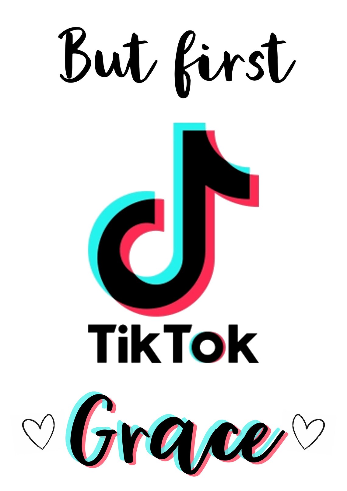 TIKTOK A4 PRINT ONLY tick tok tik tok Gift Present birthday | Etsy