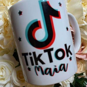 PERSONALISED TIKTOK MUG Tik Tok Fan Cup Gift Teenager Personalized ...