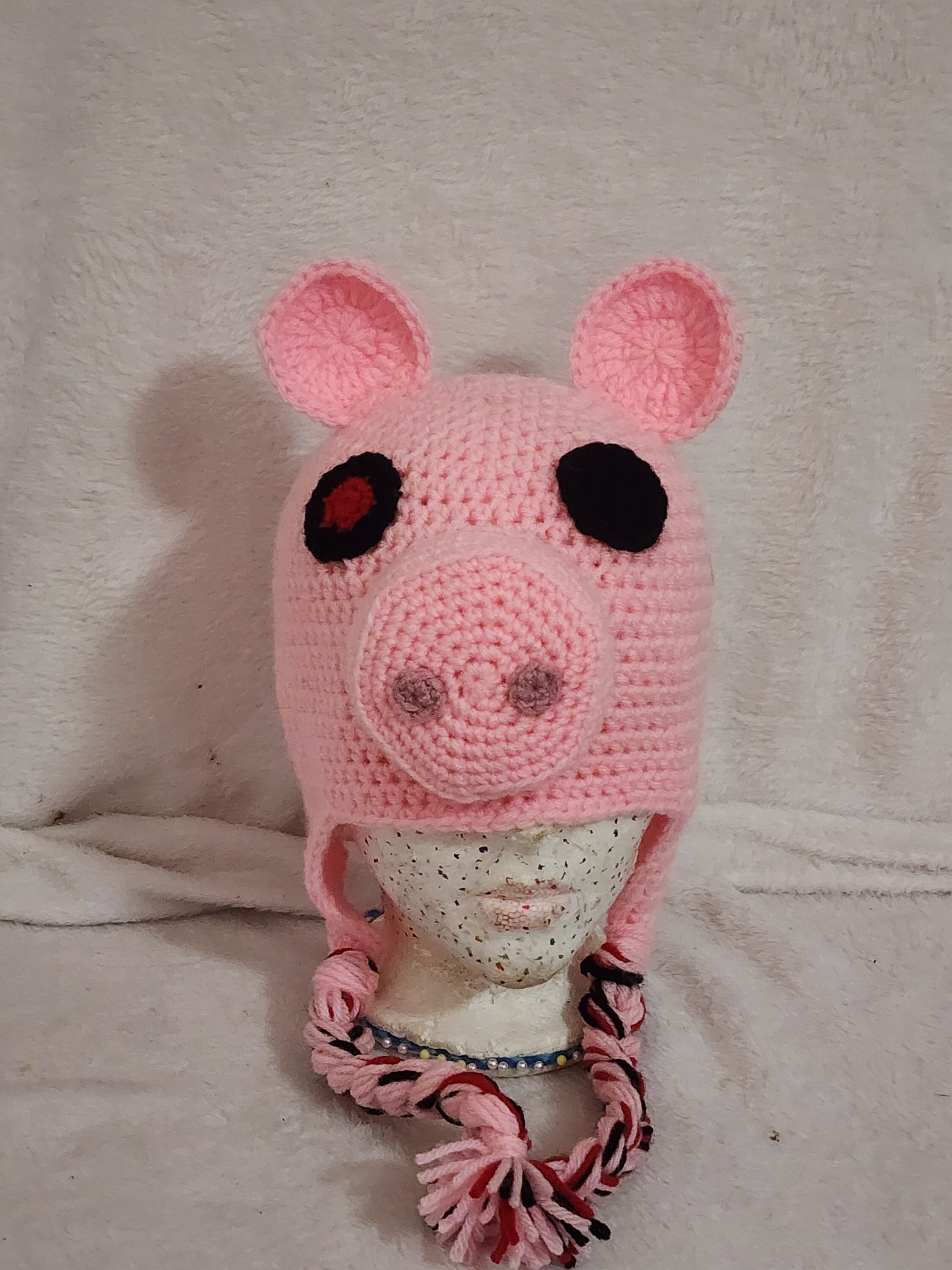 Piggy Roblox Hat, Earflap Hat, Gift, Hat, Crochet Hat, Character Hat - Etsy