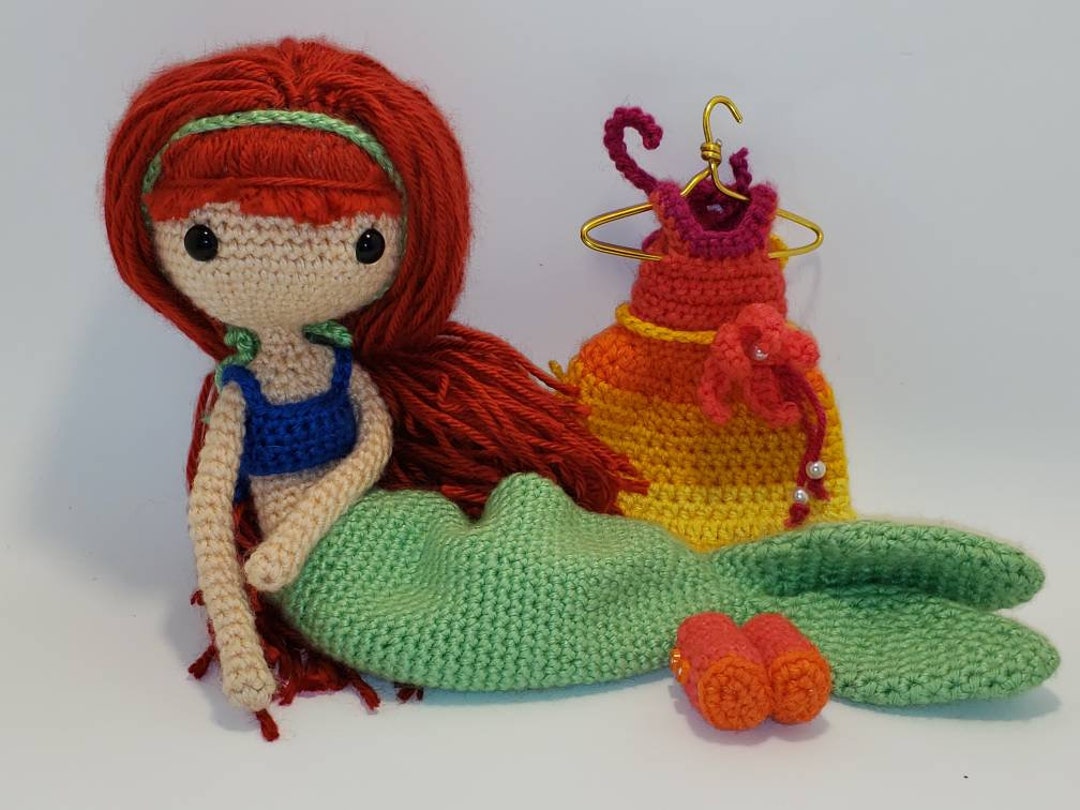 Crochet Mermaid Doll, Customize a Mermaid Doll, Birthdays, Boy or Girl ...