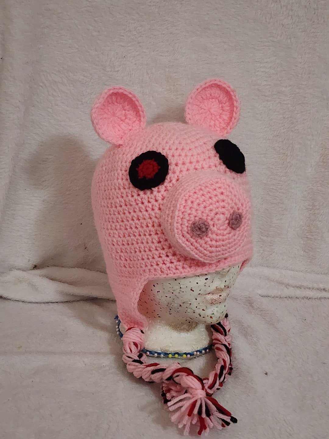 Piggy Roblox Hat, Earflap Hat, Gift, Hat, Crochet Hat, Character Hat - Etsy