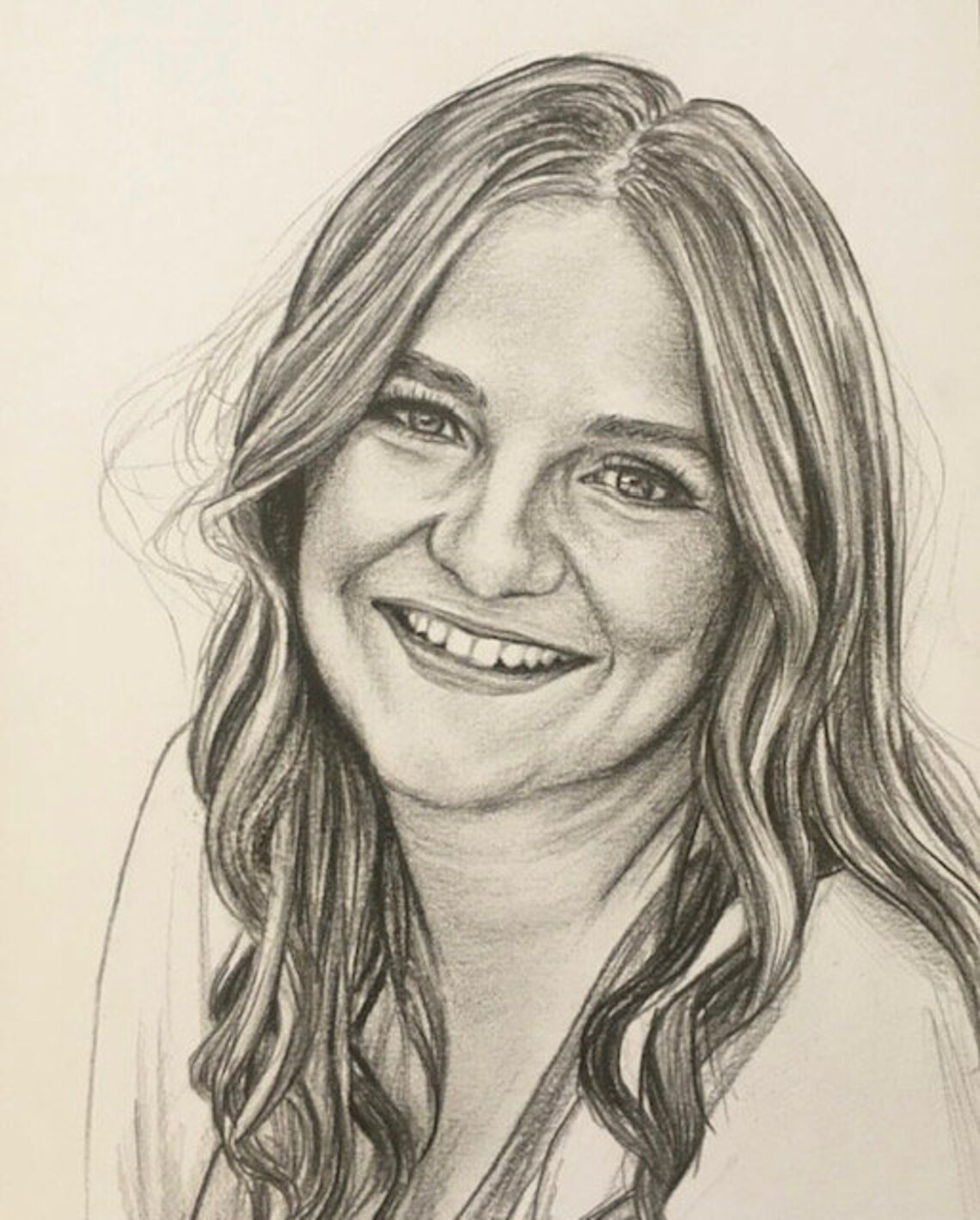 Custom Single Subject Graphite Portrait, Memorial Portrait, Birthday ...