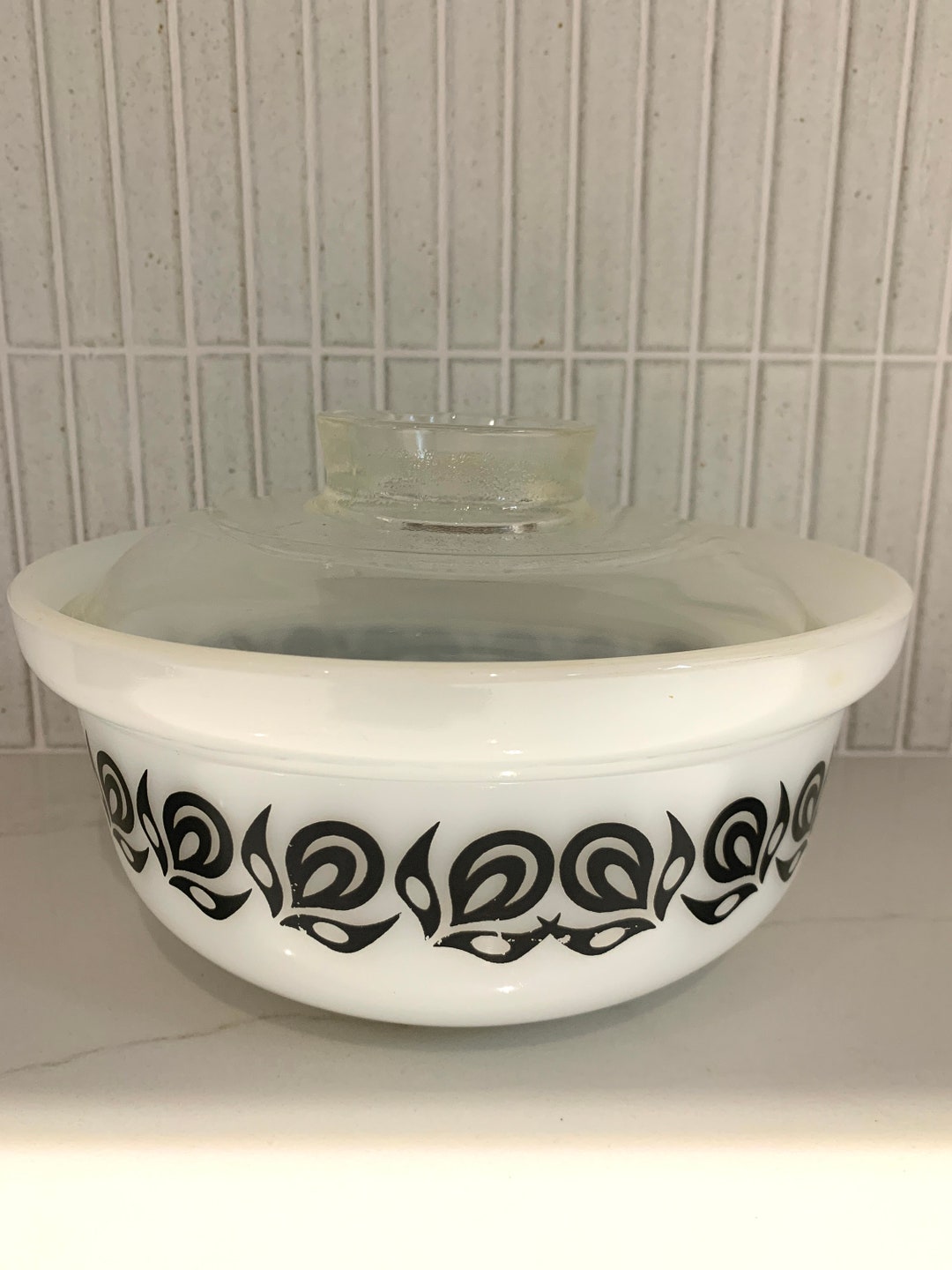 RARE Agee Crown Pyrex Masquerade Half Tubby - Etsy