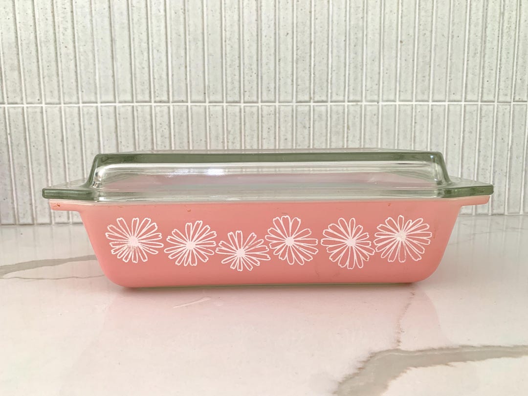 Jaj Pyrex Pink Daisy Deep Spacesaver - Etsy
