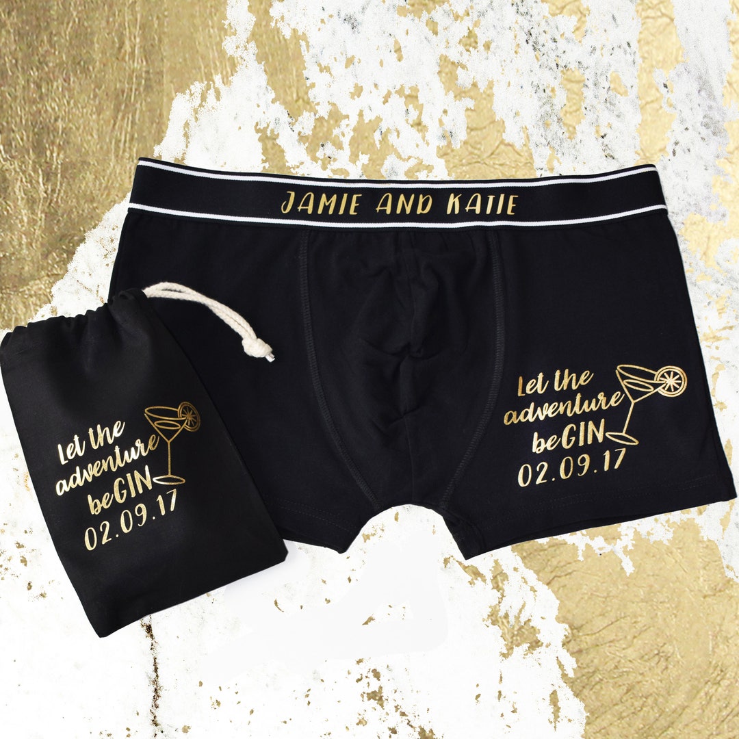 Personalized Groom Boxer Briefs, Gin Wedding Gift - Etsy