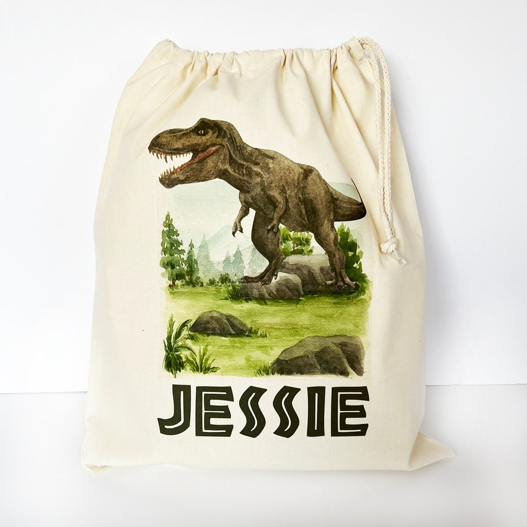Personalised TYRANNOSAURUS REX Dinosaur Storage Bag - Jurassic Party ...