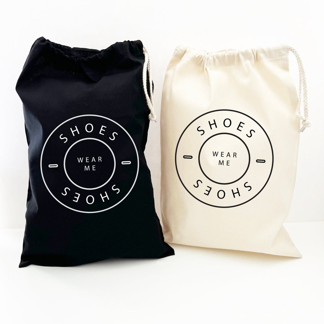 Home and Travel Shoe Bag, Wear Me, 100% Cotton Bag, Dust Bag for Shoes ...